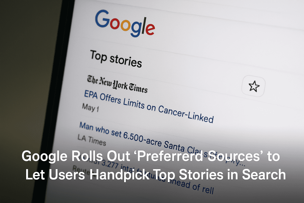 Google’s “Preferred Sources” Lets You Handpick Top Stories in Search ...