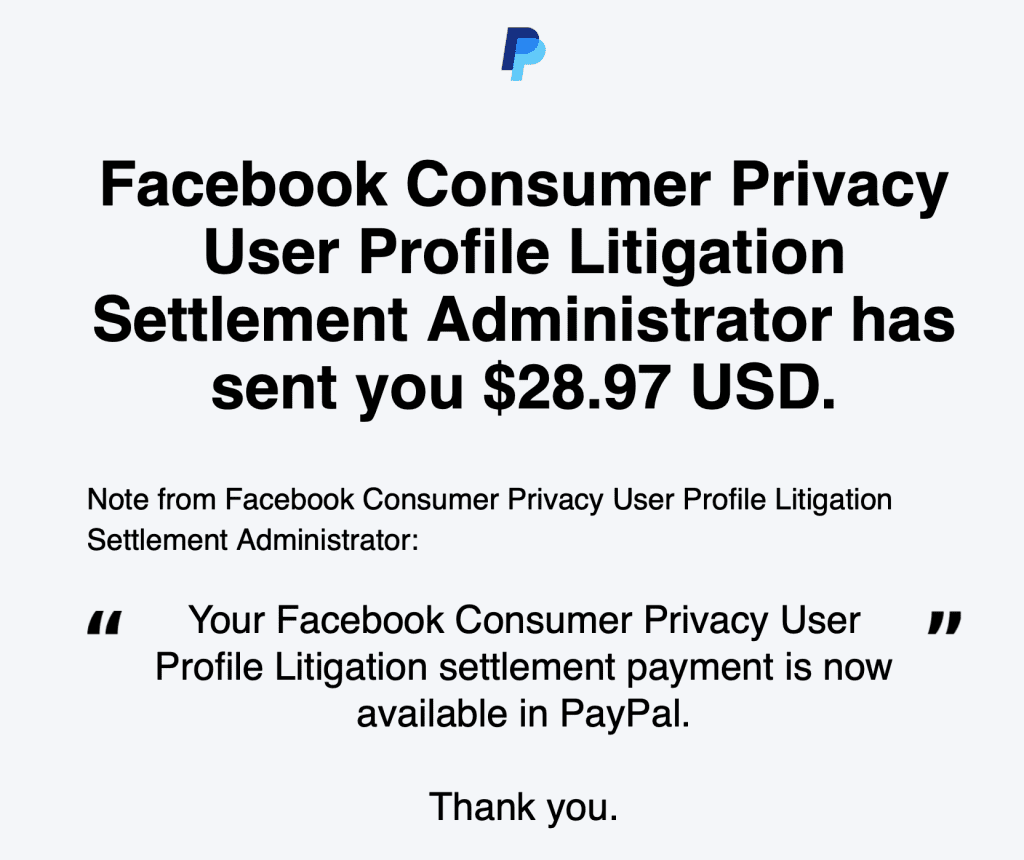 Facebook Consumer Privacy User Profile Litigation Settlement Payouts ...