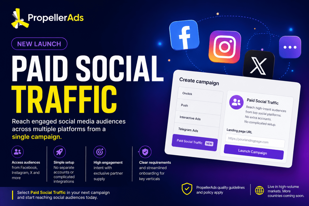 PropellerAds Launches Paid Social Traffic - Bill Hartzer